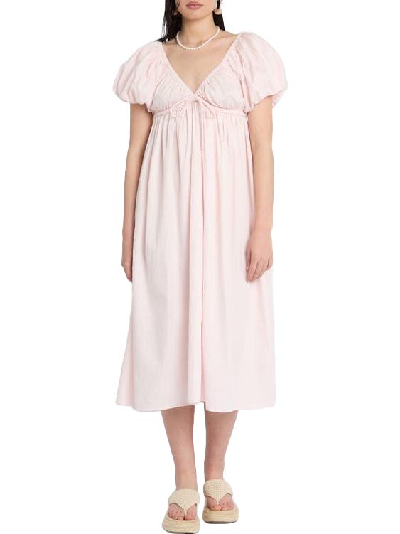 MUSE ASSEMBLY Muse Assembly Bubble Sleeve Cotton Maxi Dress